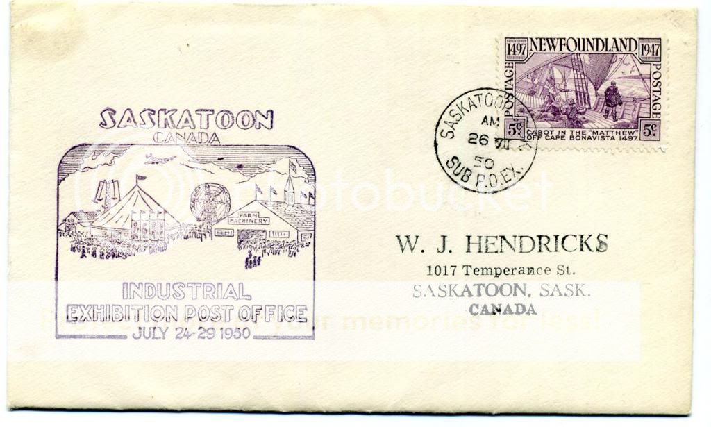Newfoudland Stamp Used On Saskatoon , Sask. Cover - Stamp Community Forum